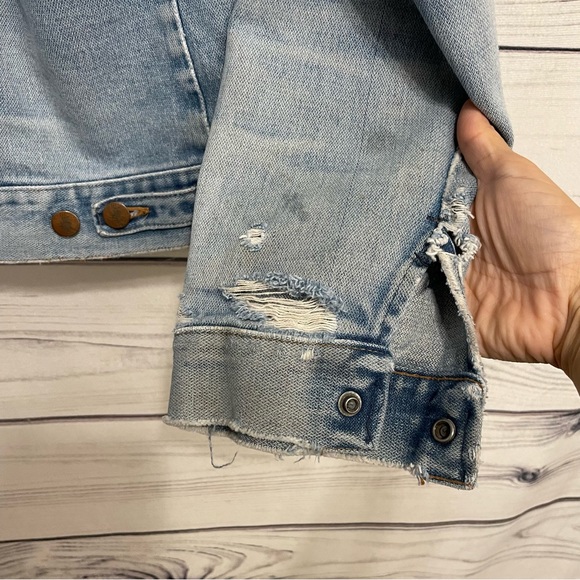 Wrangler | Jackets & Coats | 97s Rare Wangler Distress Denim Jacket Szs ...